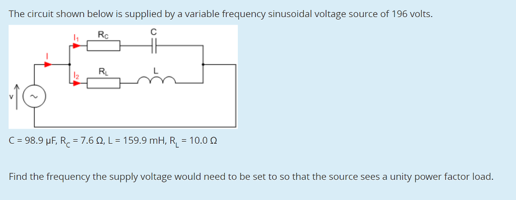 Solved The circuit shown below is supplied by a variable | Chegg.com
