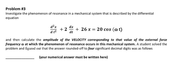 Solved Investigate the phenomenon of resonance in a | Chegg.com