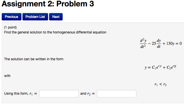 Solved Find the general solution to the homogeneous | Chegg.com