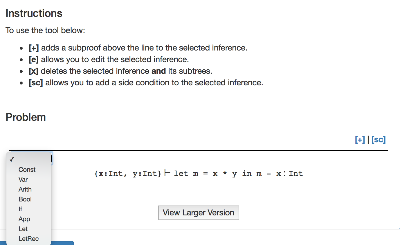 To use the tool below: [+] adds a sub proof above | Chegg.com