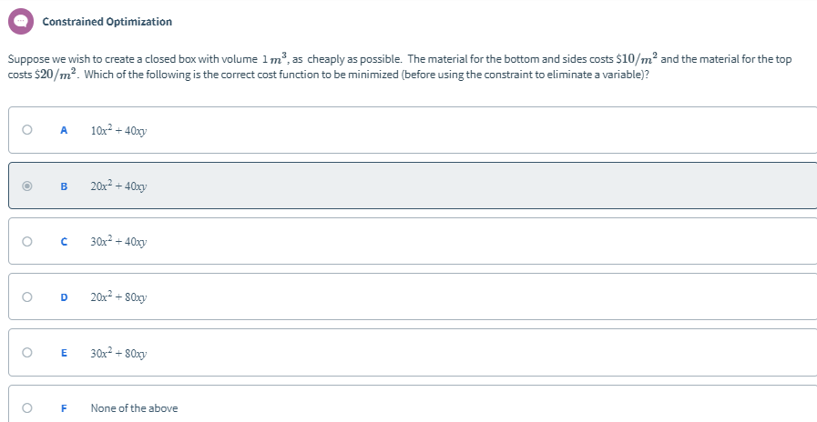 Solved Suppose we wish to create a closed box with volume 1 | Chegg.com