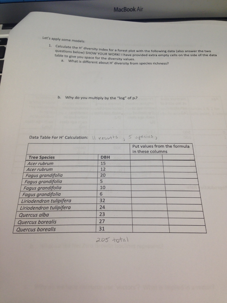 Solved MacBook Air Let's apply some models: 1. Calculate the | Chegg.com