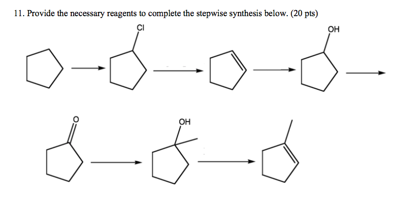 Solved Provide the necessary reagents to complete the | Chegg.com