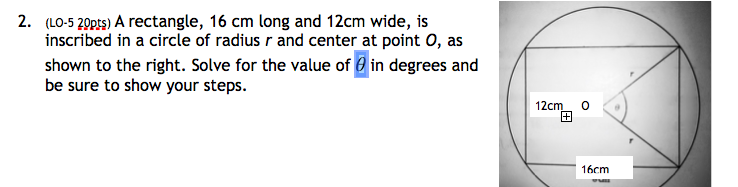 Solved 2. (Lo-5 20pts) A rectangle, 16 cm long and 12cm | Chegg.com