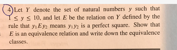 Solved Let Y denote the set of natural numbers y such that 1 | Chegg.com
