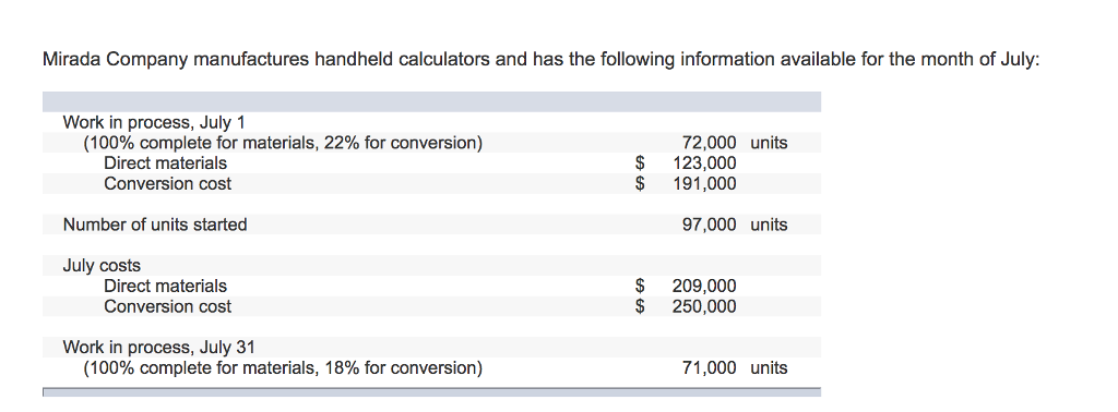 Solved 2. Calculate the number of equivalent units. | Chegg.com