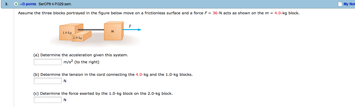 Solved Assume the three blocks portrayed in the figure below | Chegg.com
