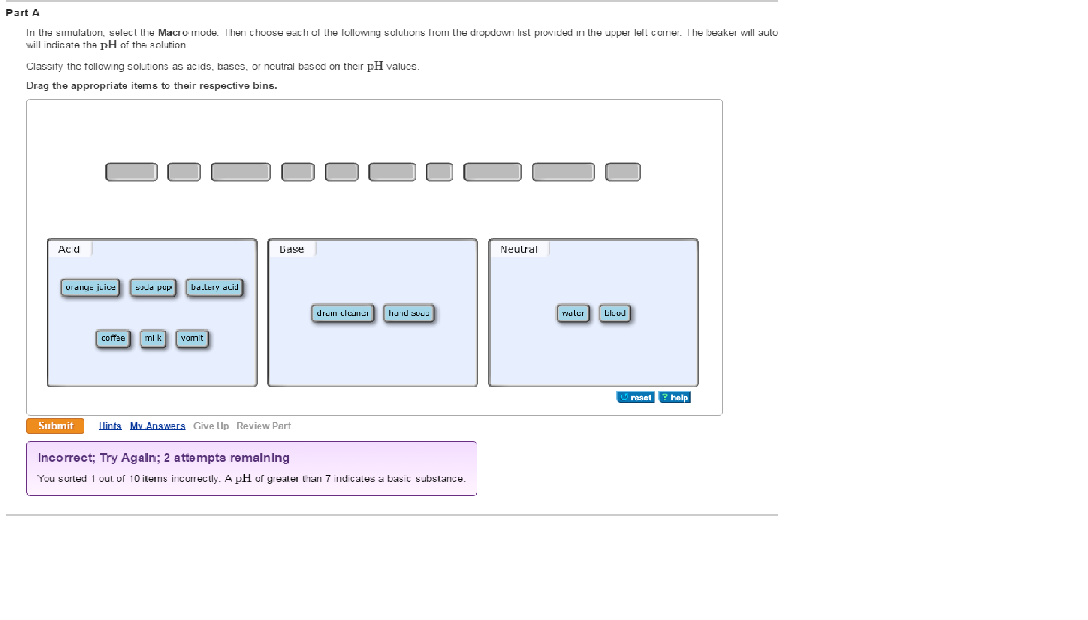 In the simulation, select the Macro mode. Then choose | Chegg.com