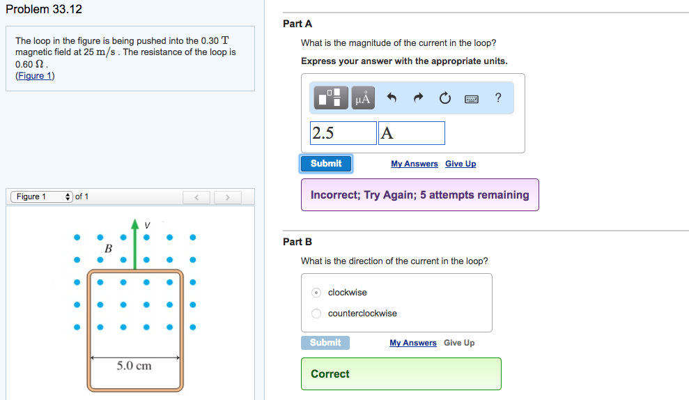Solved The loop in the figure is being pushed into the 0.30 | Chegg.com