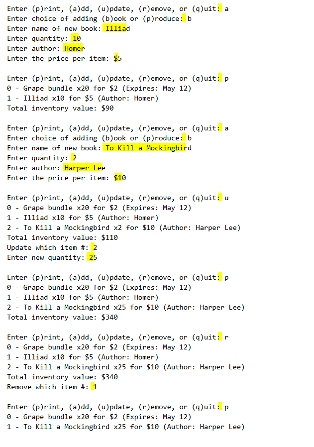 Solved Pointers/Inheritance Inventory system In this | Chegg.com
