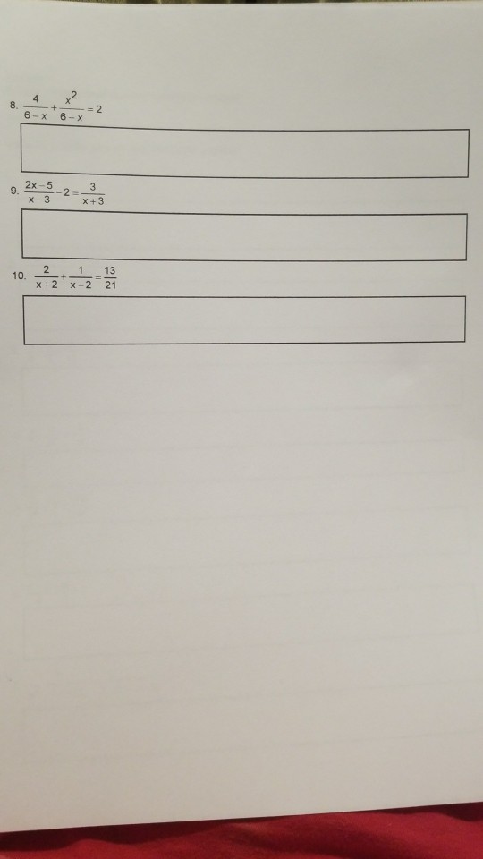 Solved Algebra 2 Writing Assignment: Solving Rational | Chegg.com