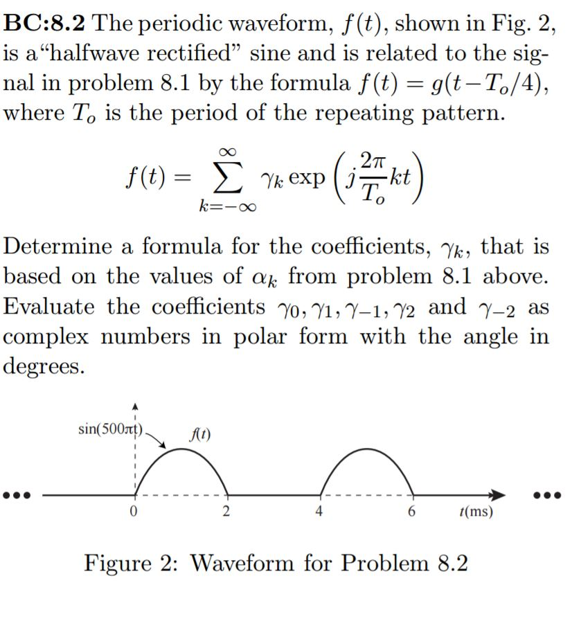 Solved The periodic waveform, f(t), shown in Fig. 2, is a | Chegg.com