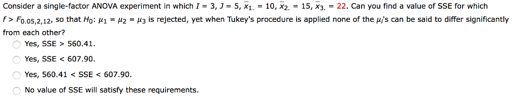 Solved Consider a single-factor ANOVA experiment in which 1 | Chegg.com