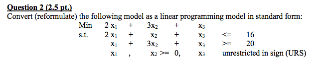 Solved Convert the following model as a linear programming | Chegg.com