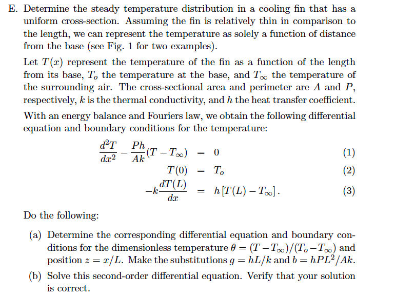 Solved E Determine The Steady Temperature Distribution In A