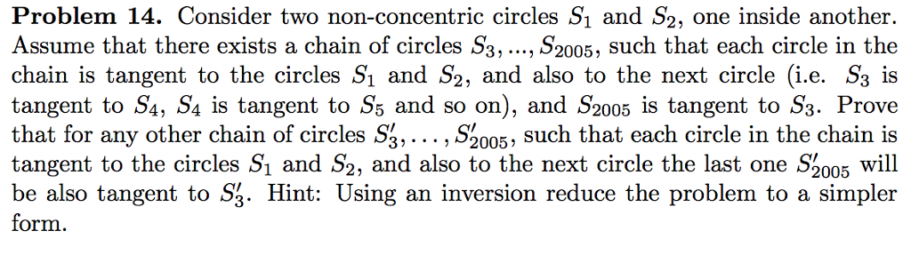 Consider two non-concentric circles S_1 and S_2, one | Chegg.com