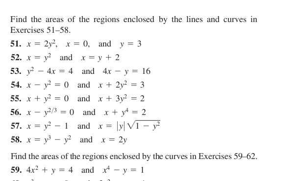 Solved Find the areas of the regions enclosed by the lines | Chegg.com