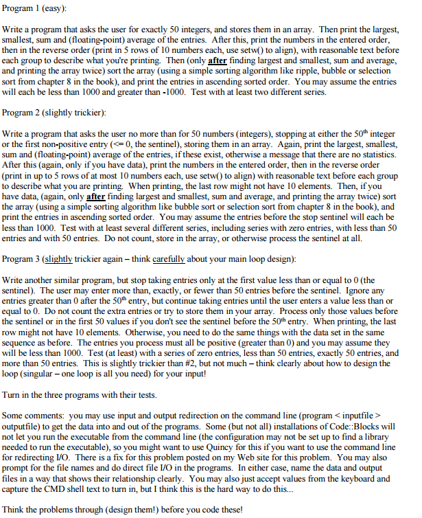 Solved Write A Program That Asks The User For Exactly 50