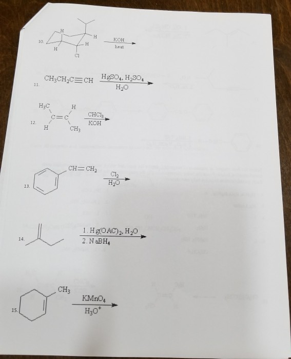 Solved KOH heat 10. H3C CHC KOH CH=CH2 Cl 13 CH KMnO H3O 15. | Chegg.com Solved KOH heat 10. H3C CHC KOH CH=CH2 Cl 13 CH KMnO H3O 15. | Chegg.com