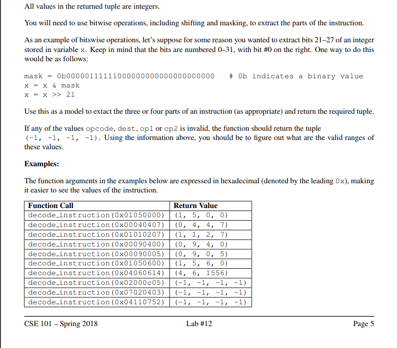 Solved Part Ii Setting Bits 10 Points Write A Function