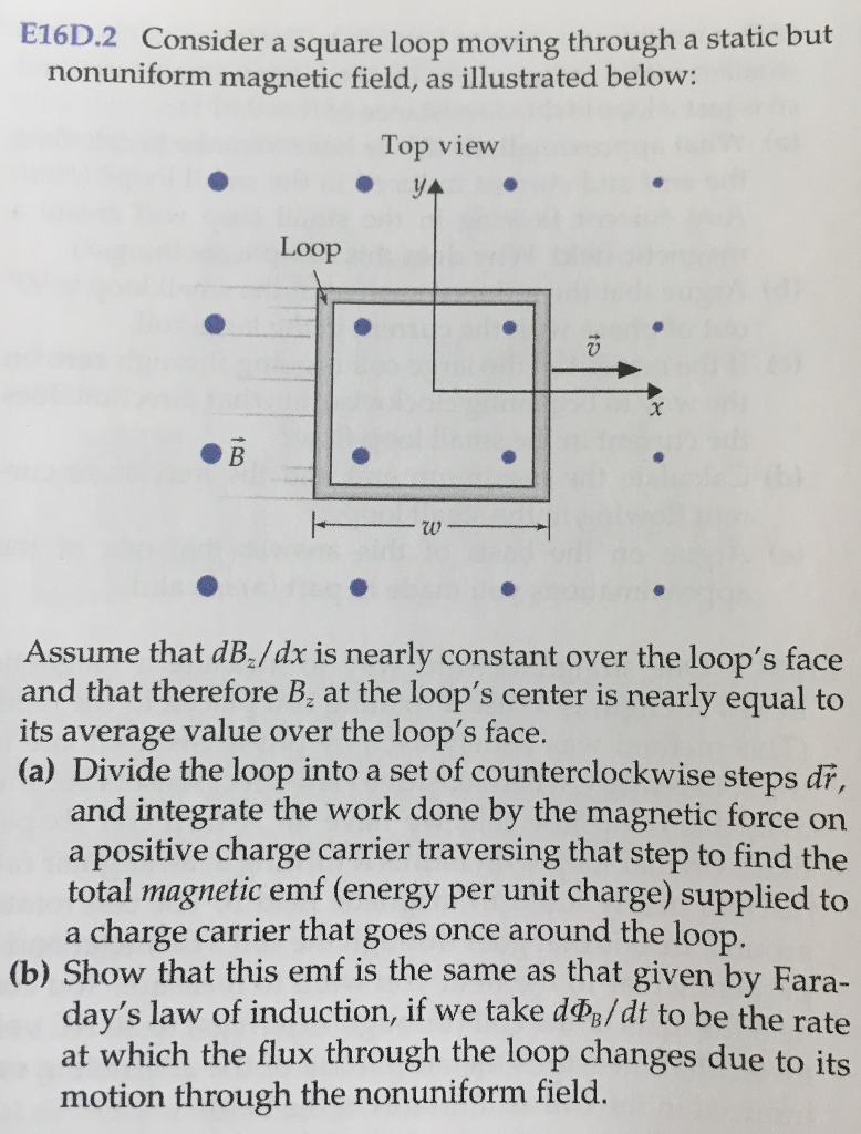 Solved Consider a square loop moving through a static but | Chegg.com