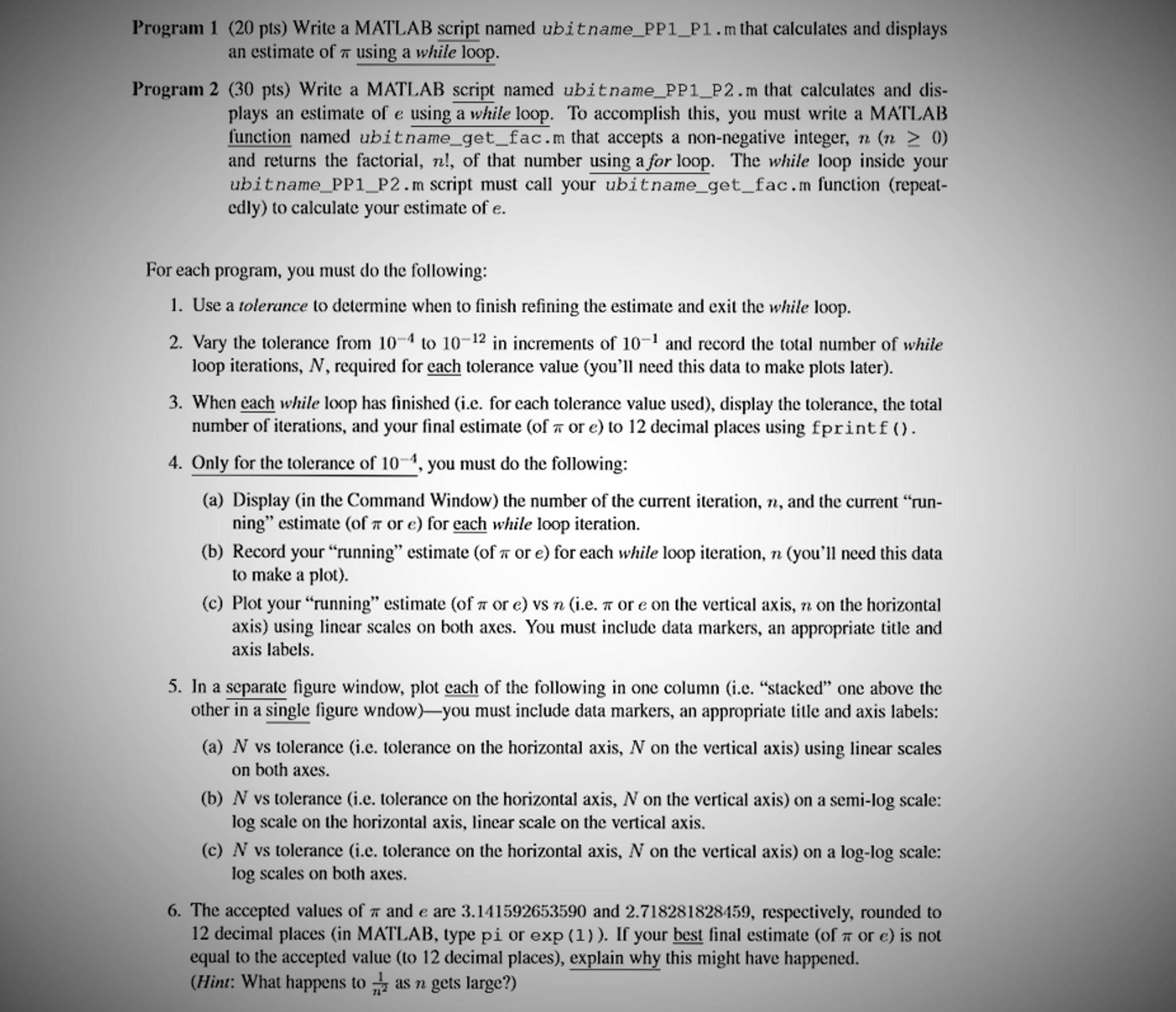 Write a MATLAB script named ubitname_PPl_Pl. m that | Chegg.com