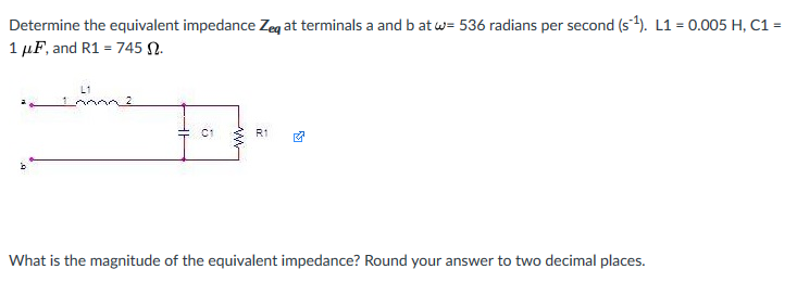Solved Determine the equivalent impedance Z_eq at terminals | Chegg.com