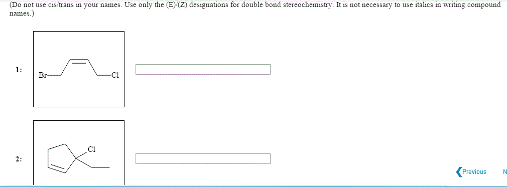 Solved Derive an IUPAC name for the following (cyclo)alkenes | Chegg.com