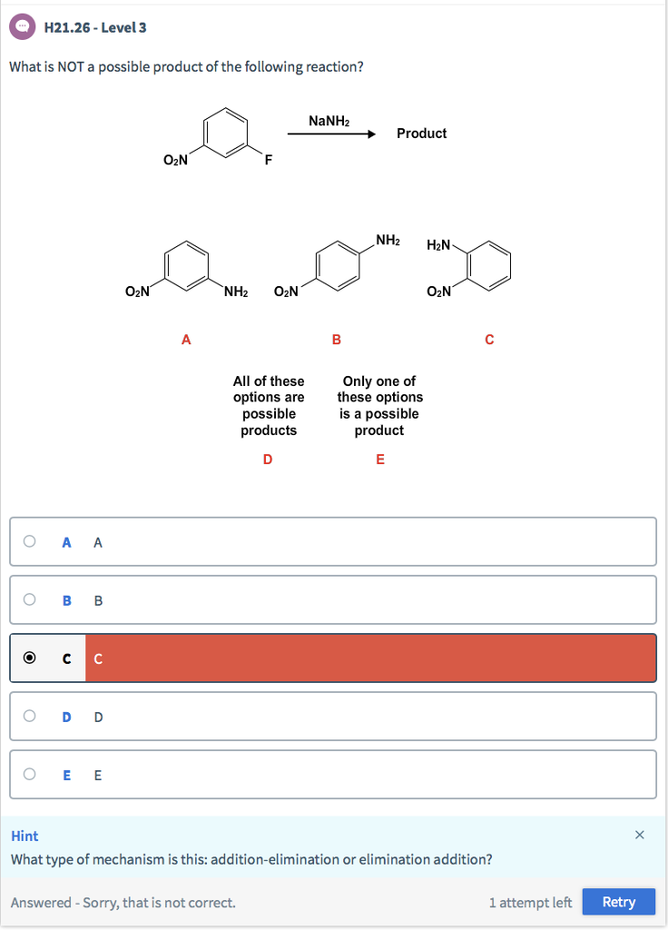 Solved H21.26-Level 3 What is NOT a possible product of the | Chegg.com Solved H21.26-Level 3 What is NOT a possible product of the | Chegg.com