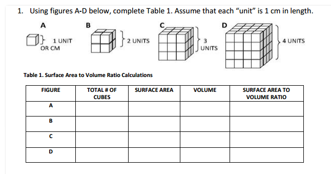 Solved Using figures A-D below, complete Table 1. Assume | Chegg.com