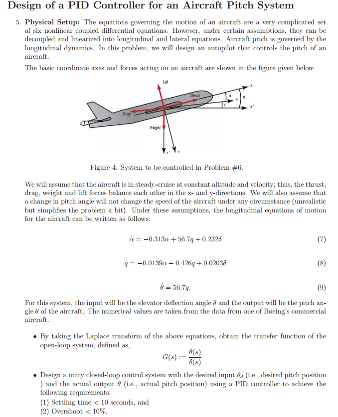 Design Of A Pid Controller For An Aircraft Pitch