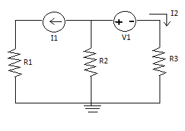Solved For the circuit below V1 = 20V, I1 = 0.1A, R1=R2=R3 = | Chegg.com