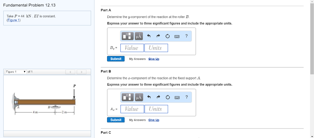 Solved Fundamental Problem 12.13 Part A Take P 44 kN. EI is | Chegg.com Solved Fundamental Problem 12.13 Part A Take P 44 kN. EI is | Chegg.com