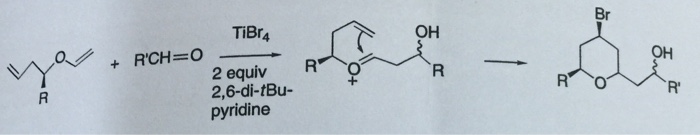 Solved TiBr4 RCH O 2 equiv R 2,6-di-tBu- pyridine OH Br A o | Chegg.com