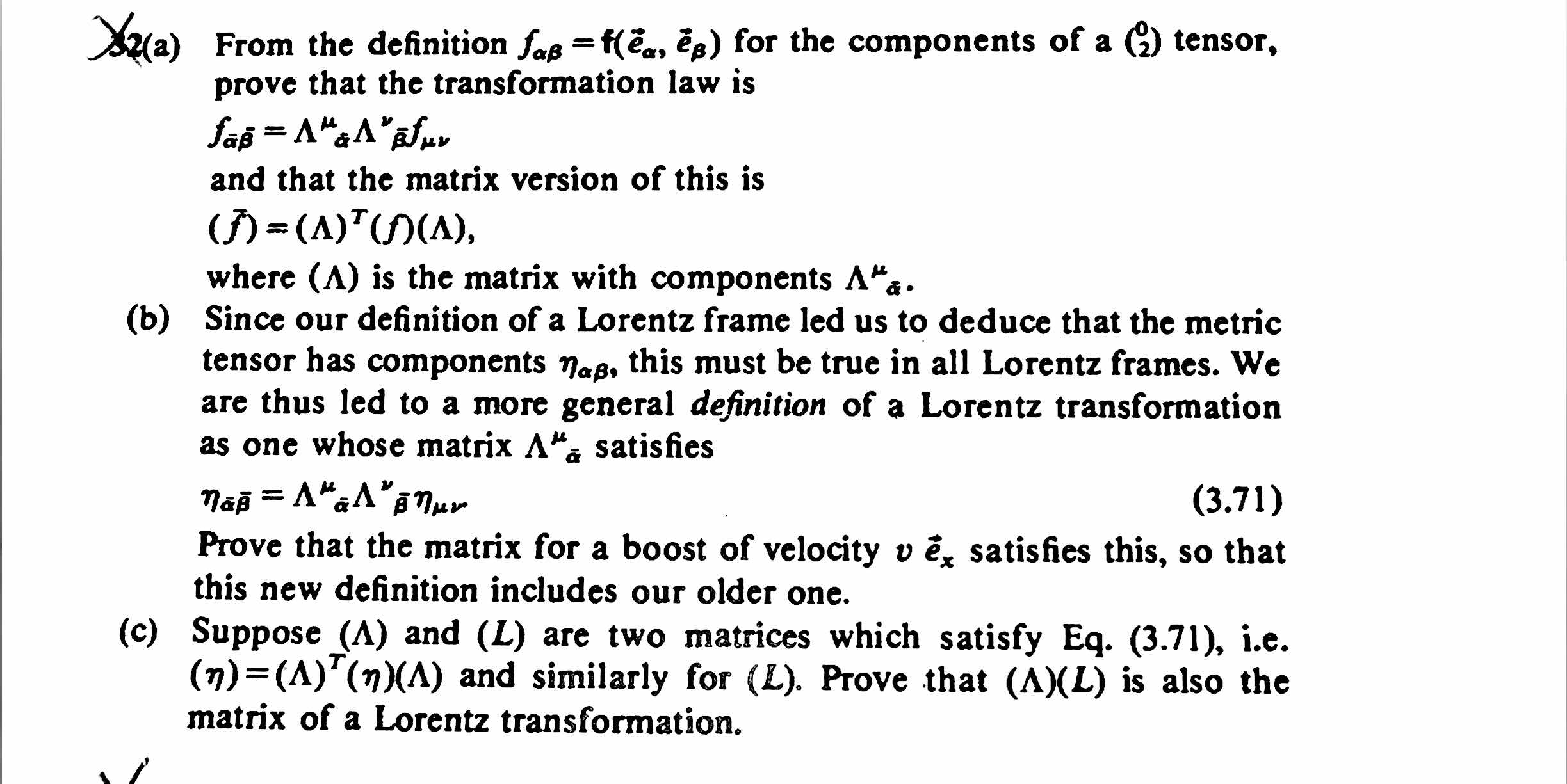 Solved From the definition f_alpha beta = f(e_alpha, e_beta) | Chegg.com