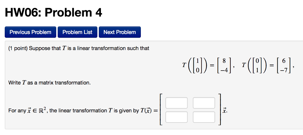 Solved HW06: Problem 4 Previous Problem Problem List Next | Chegg.com
