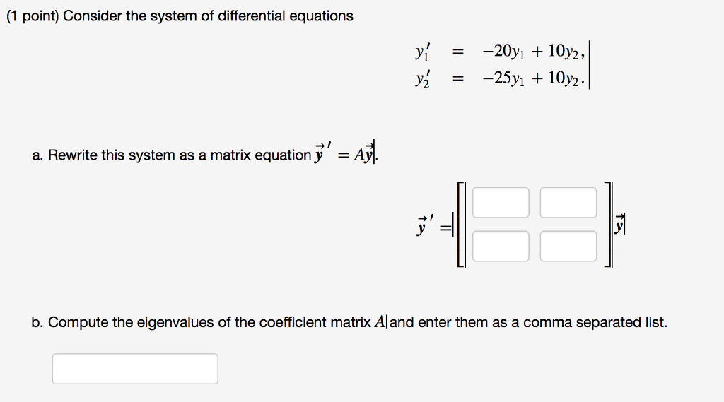 Solved Consider the system of differential equations | Chegg.com
