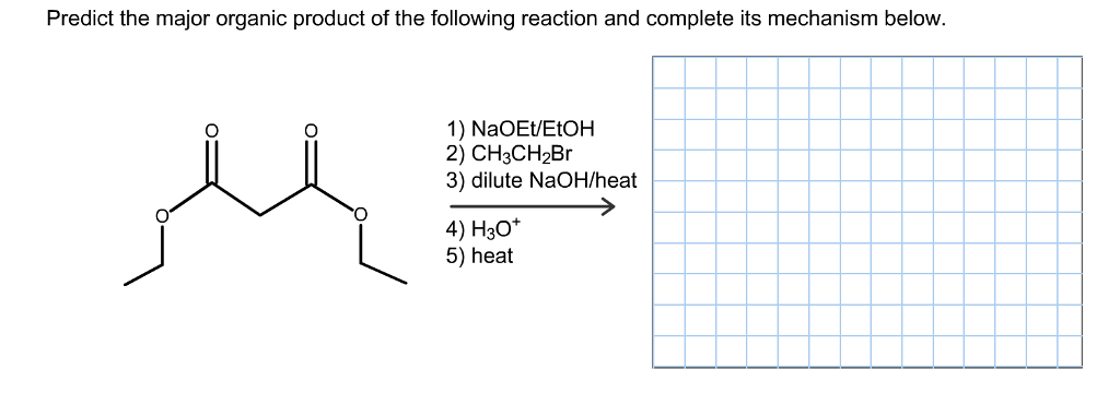 Solved Predict the major organic product of the following | Chegg.com