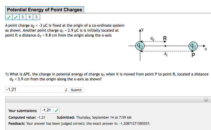 Solved Potential Energy of Point Charges A point charge q2 | Chegg.com