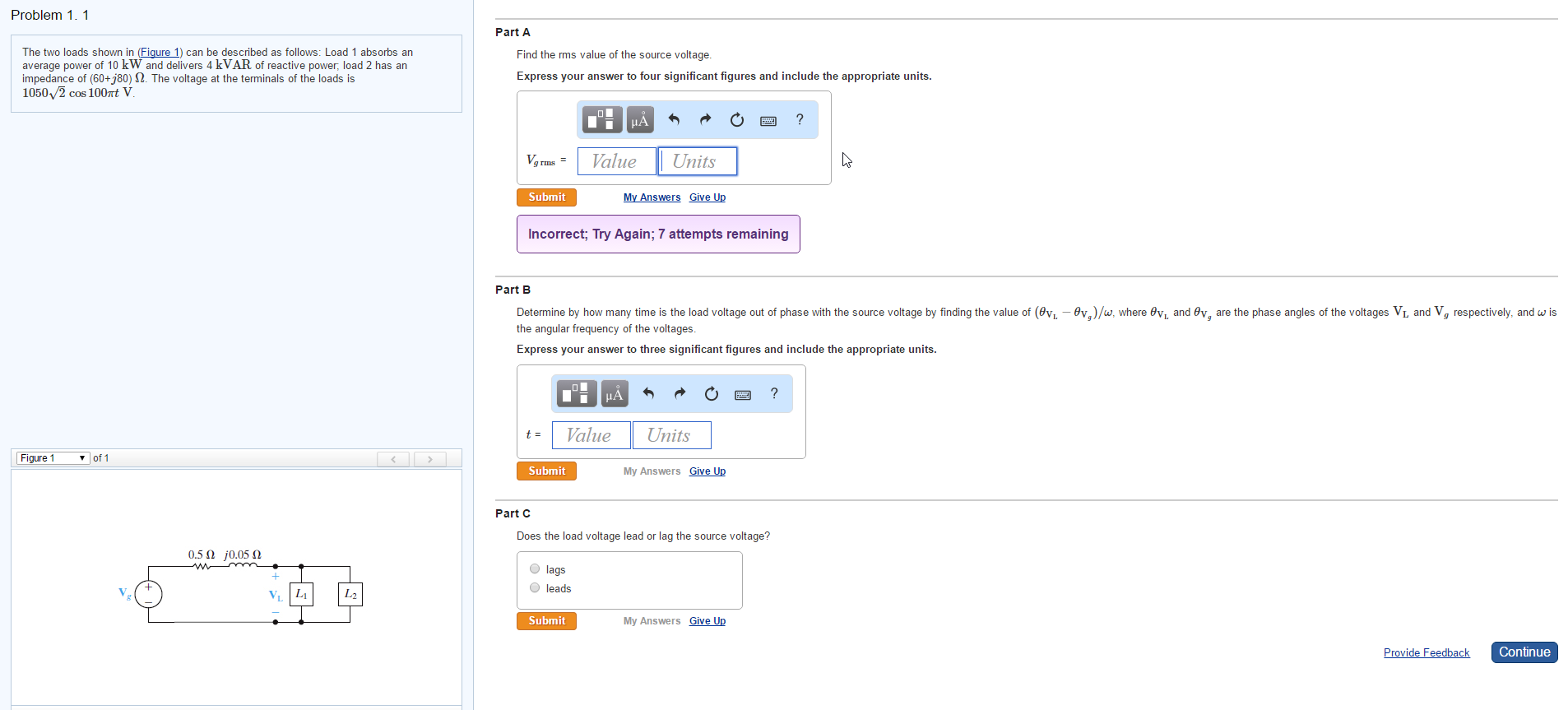 Solved The two loads shown in (Figure 1) can be described as | Chegg.com
