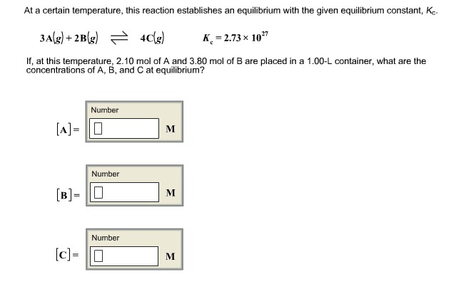Solved At a certain temperature, this reaction establishes | Chegg.com