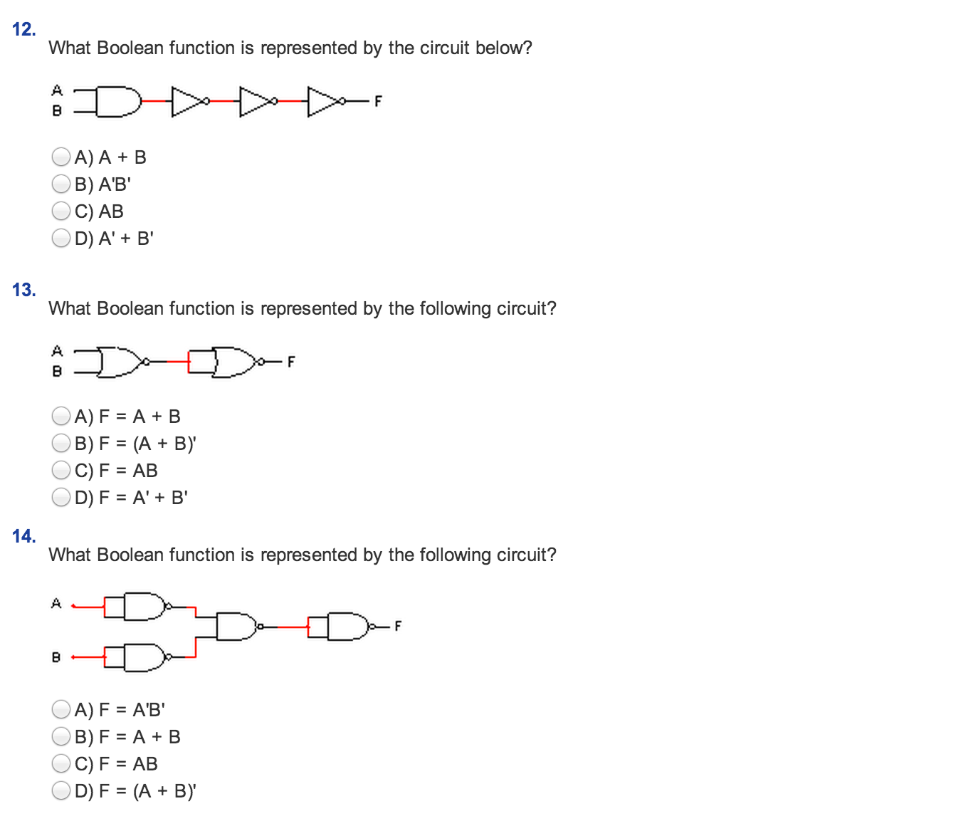 Solved What Boolean function is represented by the circuit | Chegg.com