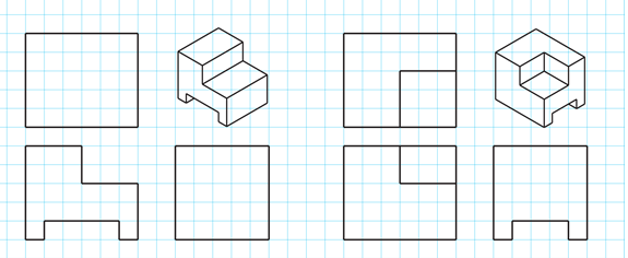 Solved Given objects with recommended multiviews having | Chegg.com