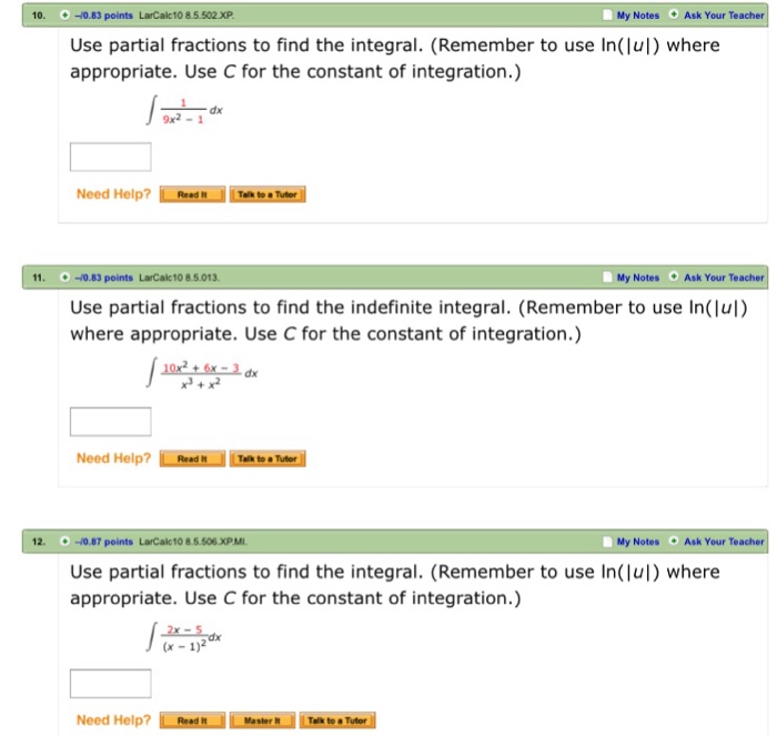 Solved Use partial fractions to find the integral. (Remember | Chegg.com