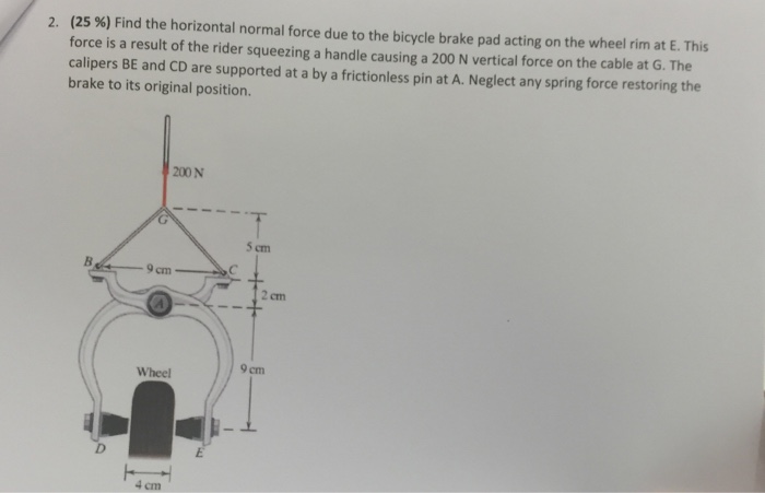 Solved Find the horizontal normal force due to the bicycle | Chegg.com