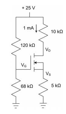 VGS(th)= +3 V and K = 9 mA for the MOSFET in the | Chegg.com