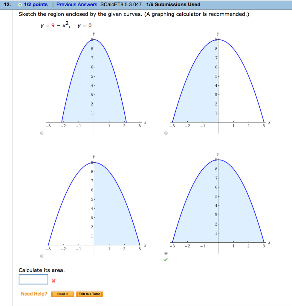 Solved 12. 1/2 points | Sketch the region enclosed by the | Chegg.com