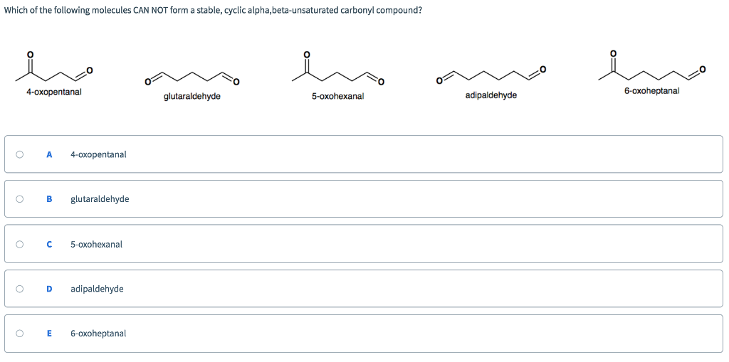 Solved Which of the following molecules CAN NOT form a | Chegg.com