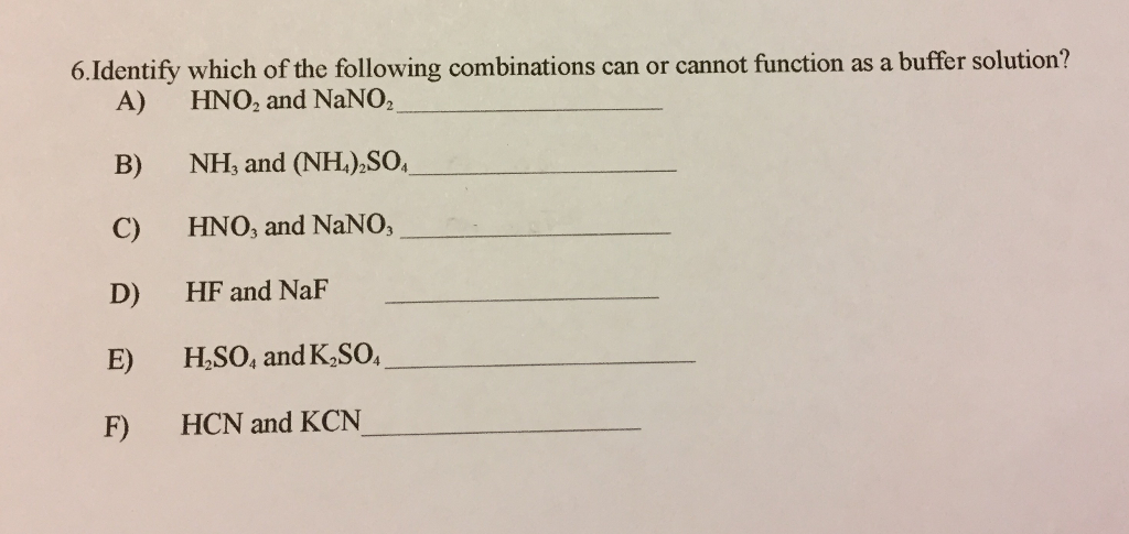 Solved Identify which of the following combinations can or | Chegg.com