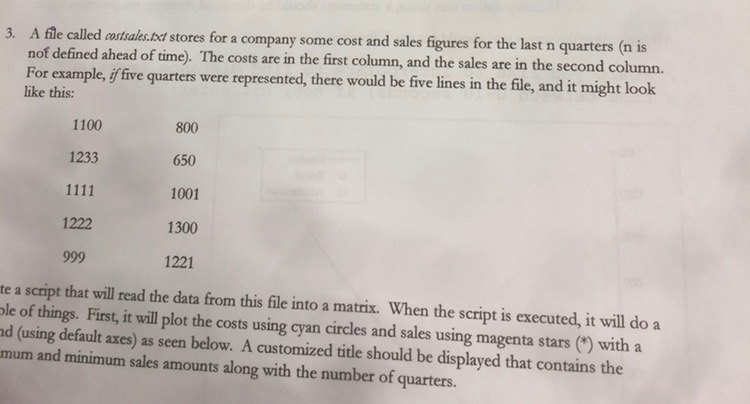 MATLAB Write a script that will read the data from | Chegg.com